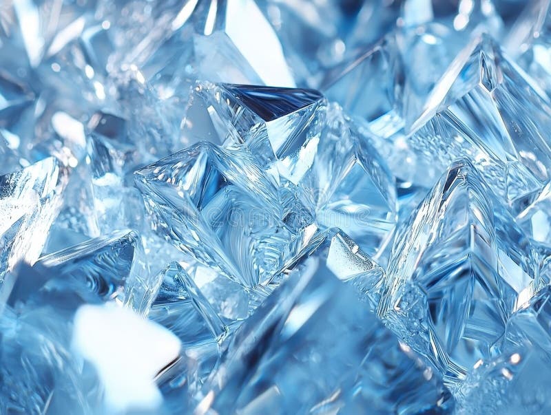 Stunning Close-Up of Sparkling Blue Crystals with Sharp Edges and ...