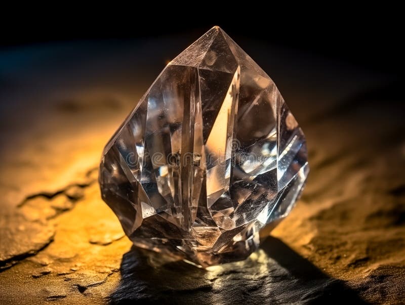 A Stunning Close-up of a Sparkling Crystal Reflecting Light Beautifully ...