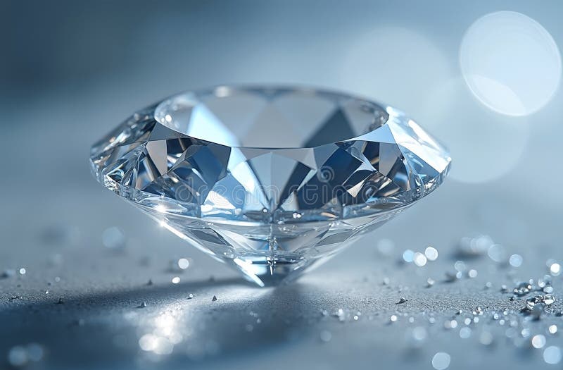 Diamond with Perfect Reflections (AI-generated) Stock Illustration ...