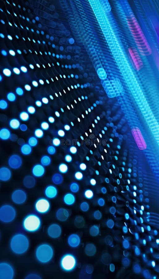 Stunning Close Up of a Technology Inspired Background with Vibrant Blue ...