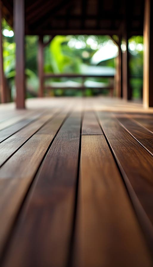 Stunning Close Up of Timber Flooring in a Gazebo Showcasing Rich ...
