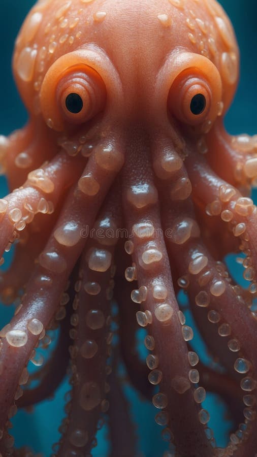 Stunning Close Up of a Translucent Octopus. Stock Illustration ...