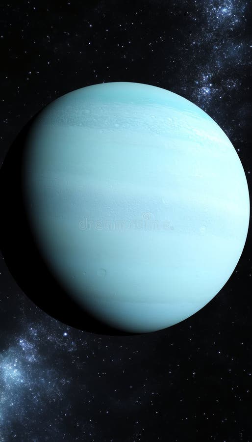 Stunning Close Up of Uranus Captivating Atmosphere and Rings Against Infinite Space Stock ...