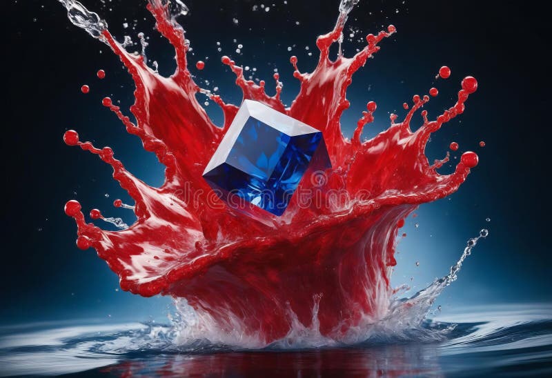 : a Stunning Close-Up of Water Splash Art Stock Illustration ...