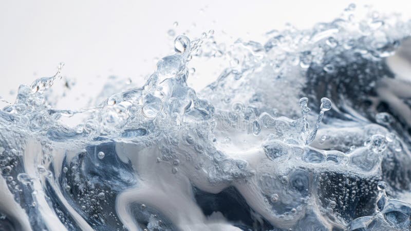 A Stunning Close Up of Water Splashing Stock Illustration ...