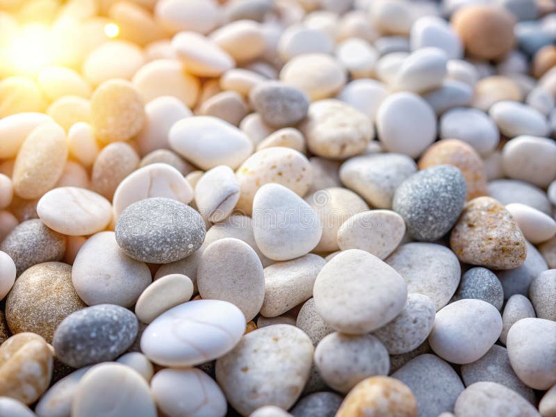 Stunning Close-Up of White and Gray Decorative Pebbles: a Versatile ...