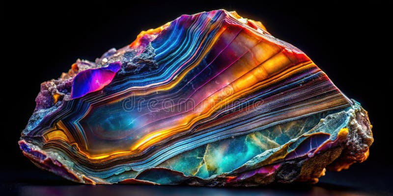 Stunning CloseUp of Conchoidal Fracture Patterns a Geological Texture ...