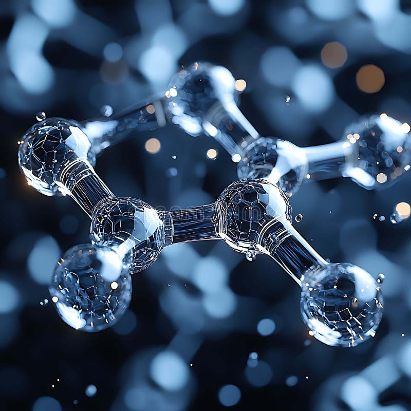 Stunning Closeup of a Crystalline Molecule Model. Represents Innovation ...
