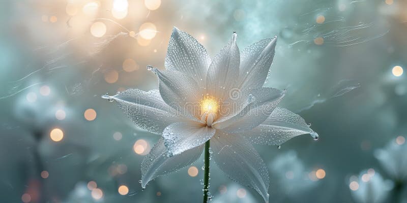 Stunning Closeup of a Delicate White Flower Stock Image - Image of ...