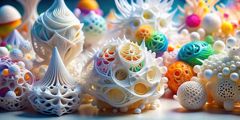 Stunning CloseUp of 3DPrinted White Plastic Art Objects a Glimpse into ...