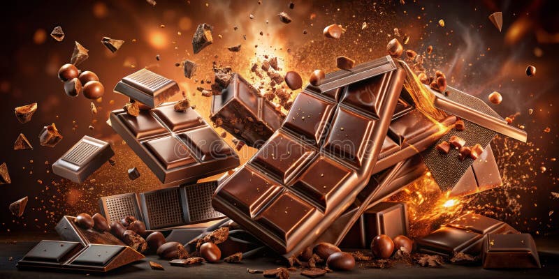 A Stunning Closeup of an Exploding Chocolate Bar a Visual Delight for ...