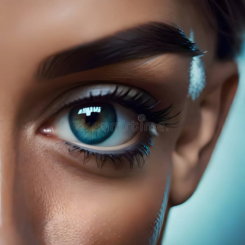 Stunning Closeup of an Eye - Ai Generated Image Stock Illustration ...