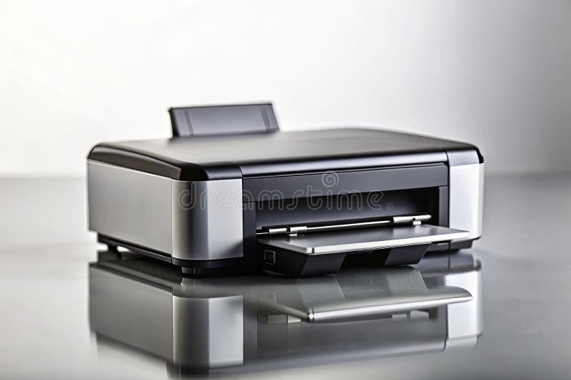 A Stunning CloseUp of a Miniature Black and Silver TiltShift Printer ...
