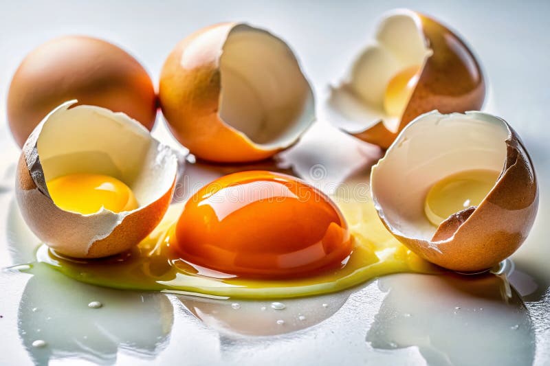 Stunning Closeup Panorama of Broken Eggs a Detailed Visual Feast of ...