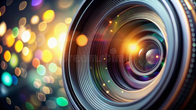 Stunning Closeup of a Professional Camera Lens with Dramatic Light ...