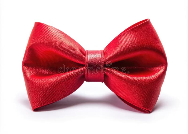 A Stunning CloseUp of a Single Red Ribbon Bow Perfectly Isolated on a ...