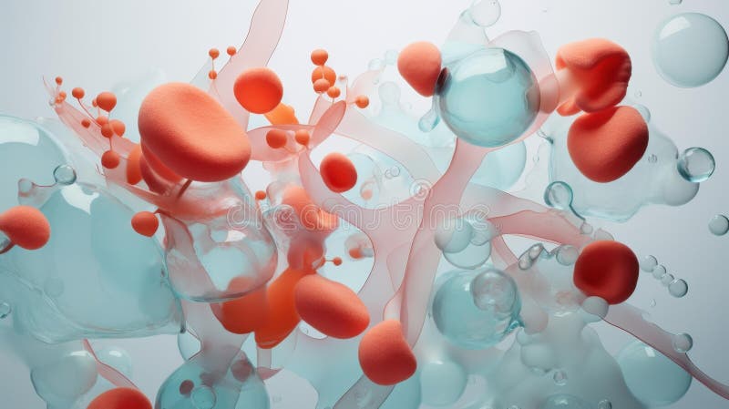 Stunning Closeup of Vibrant Biological Cells Under Microscope on Light ...