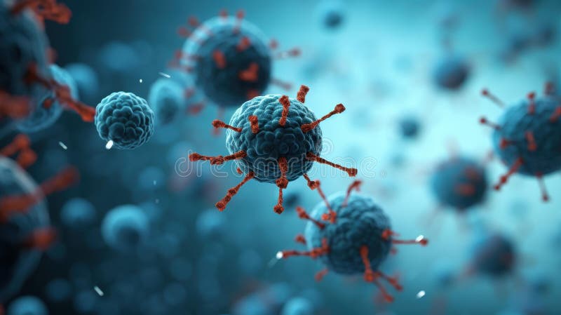 Stunning Closeup of Vibrant Biological Cells Under Microscope on Light ...