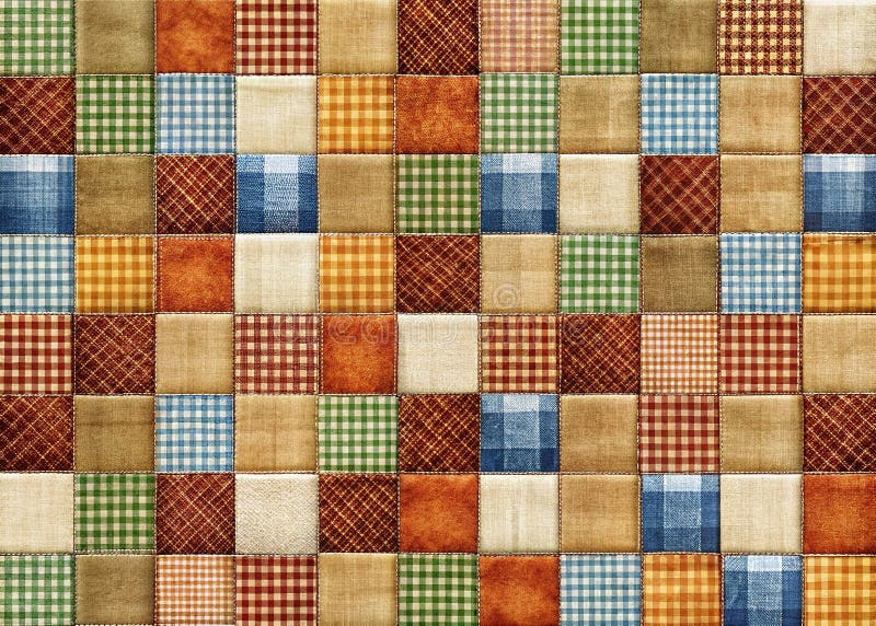 Stunning CloseUp of a Vibrant Checkered Patchwork Wallpaper Texture a ...