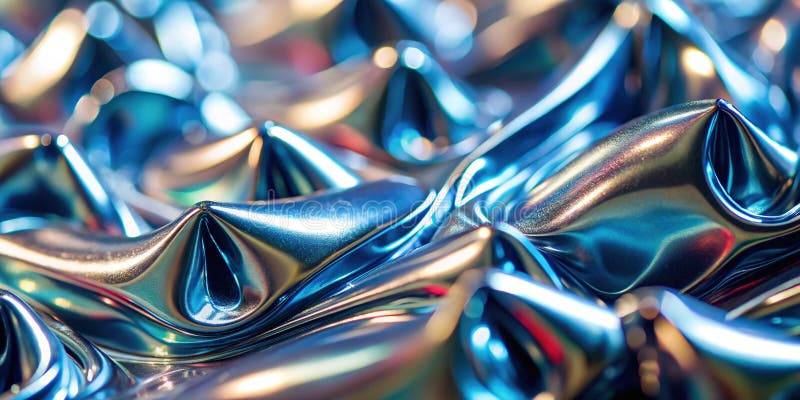 Stunning CloseUp View of a Silver Plastic Texture a Seamless Reflective ...