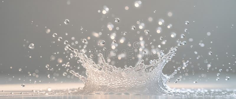 Stunning Closeup of a Water Crown Splash with Droplets Stock Image ...