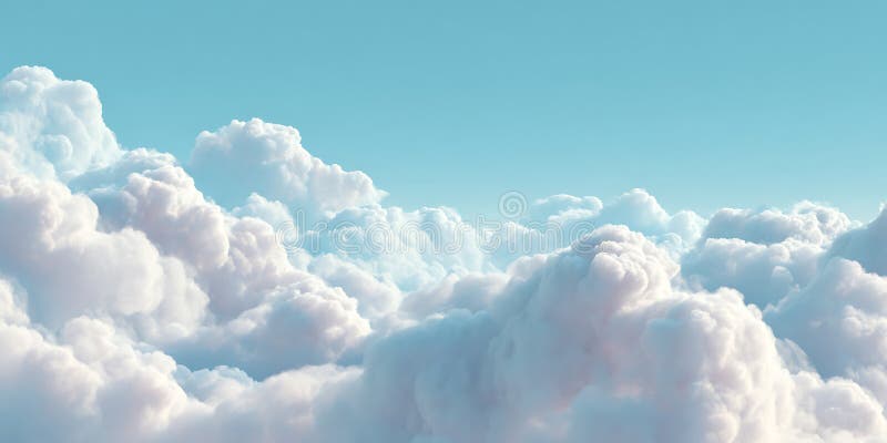 Stunning Cloud Backgrounds Heavenly Cumulus and Blue Sky Canvas Stock Illustration ...