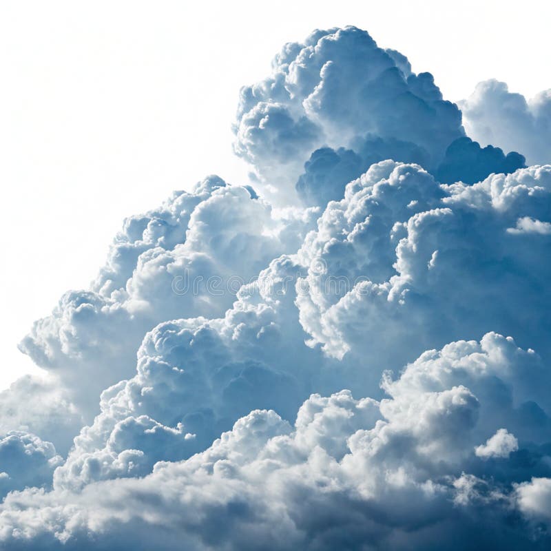 Stunning Cloud Formation Isolated on White Background Stock ...