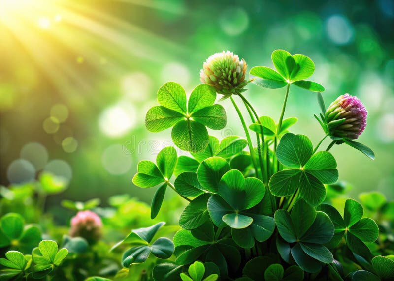 Stunning Clover Panorama a Vibrant Detailed Background for Spring ...