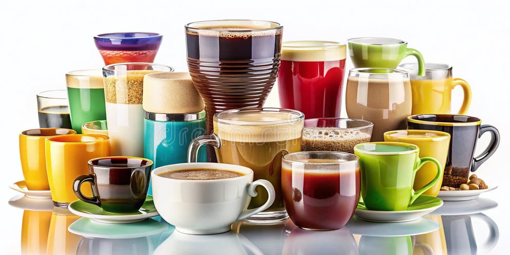 A Stunning Collection of Coffee Cups in a Panoramic View a Diverse ...