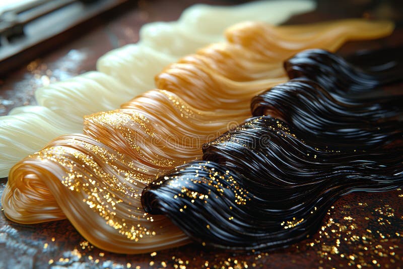 Elegant and Colorful Hair Textures Featuring Sparkling and Shiny ...