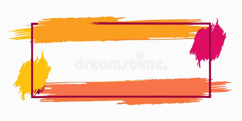 Hand-Drawn Brushstroke Frame Set – Artistic Vector Collection Stock ...