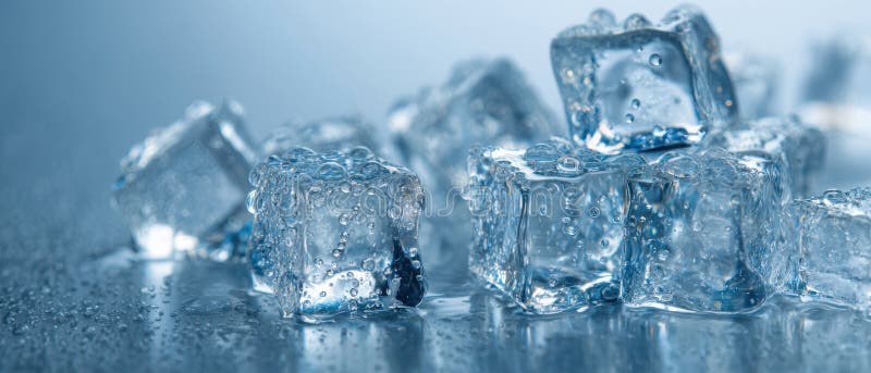 The Stunning Collection of Ice Cubes Glistening with Condensation on a ...
