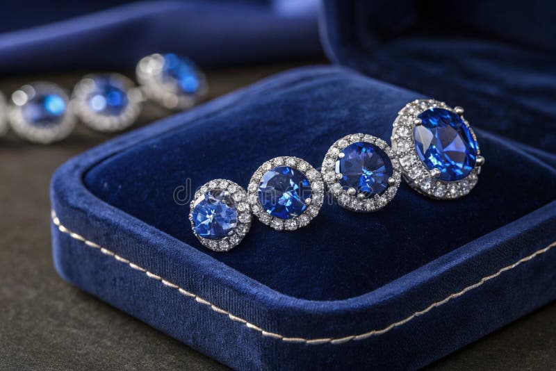 A Stunning Collection of Sparkling Blue Sapphires - Generated by Ai ...