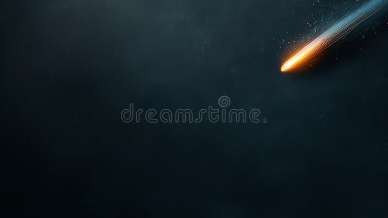 A Stunning Comet Streaking through the Dark Night Sky, Leaving a Bright ...