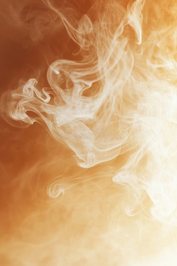 A Stunning Composition of Soft Golden Smoke Swirls Creates an Elegant ...