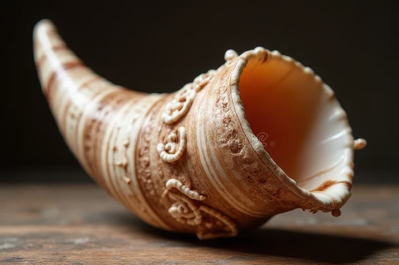 Beautifully Crafted Conch Shell Musical Device Stock Illustration ...