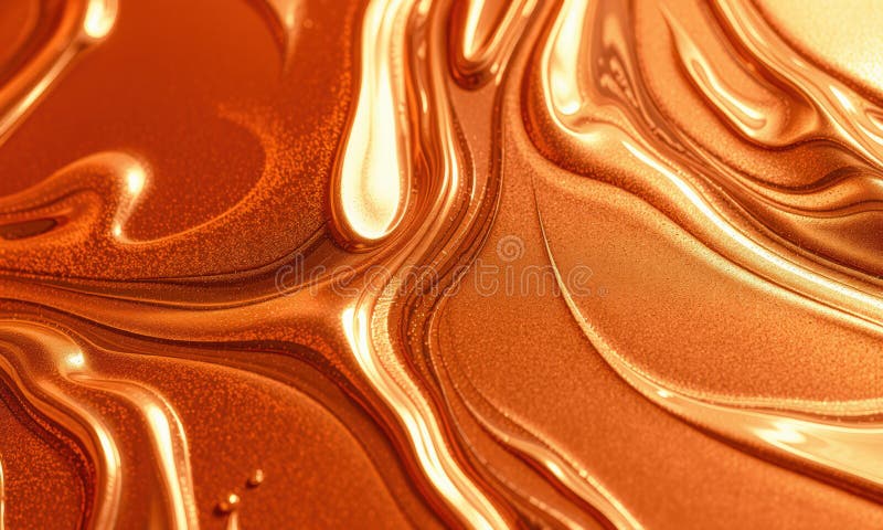 Stunning Copper Liquid Background with Smooth, Flowing Patterns and ...