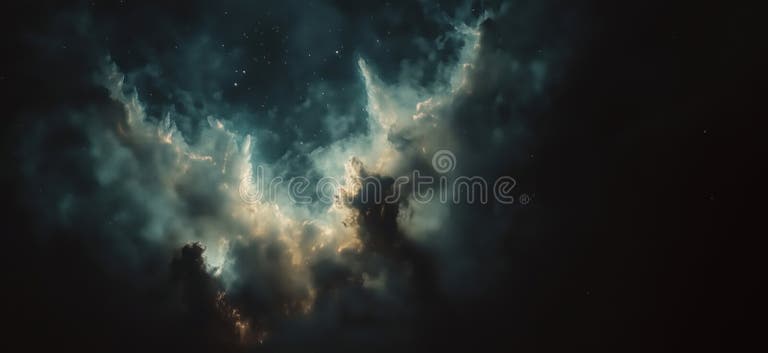 Stunning Cosmic Cloud Formation Illuminated by Starlight in Deep Space ...