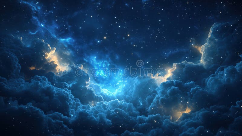 Stunning Cosmic Clouds Illuminated by Starlight in Deep Space Stock ...