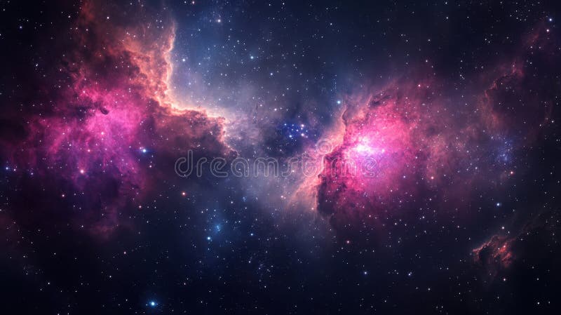 Stunning Cosmic Clouds in Space with Bright Colors and Starry ...