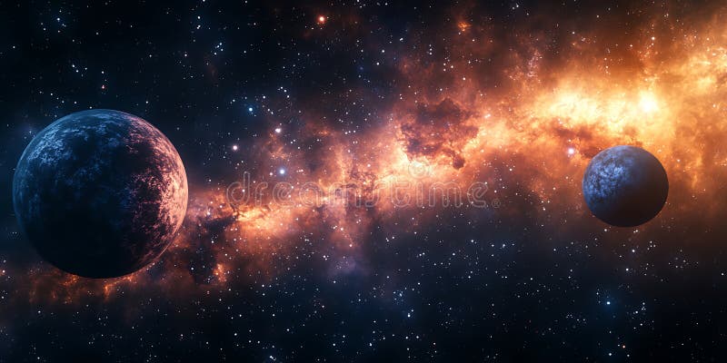 Stunning Cosmic Collision Nebula Planets and Stars in Deep Space ...