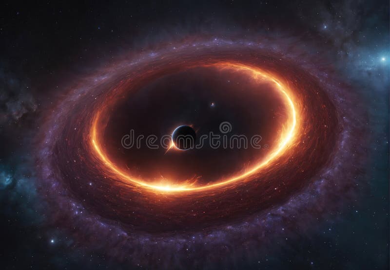 Stunning Cosmic Display of a Black Hole Surrounded by Glowing Accretion ...