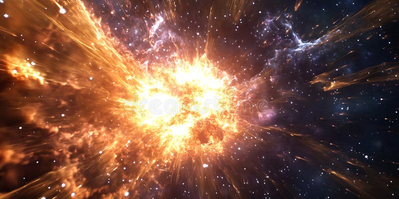 Stunning Cosmic Explosion Nebula Background Images Stock Illustration ...