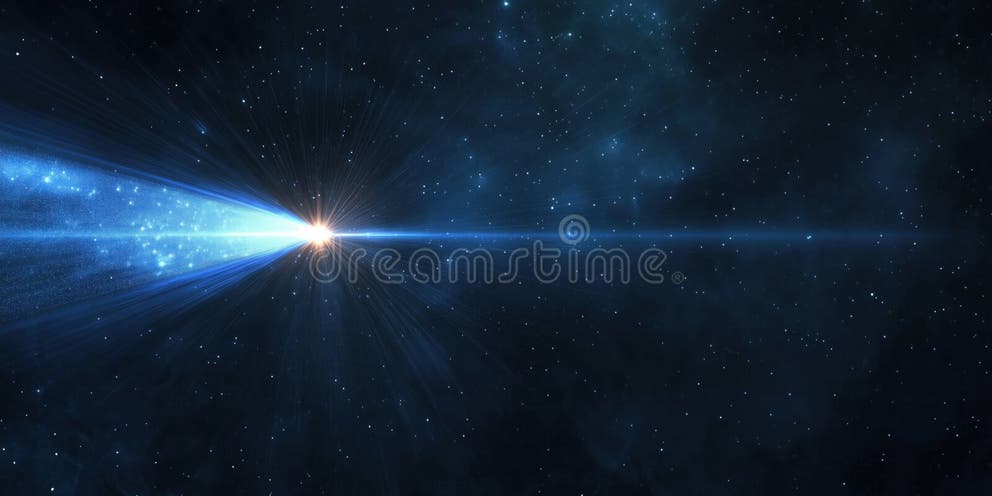 Stunning Cosmic Explosion with Radiant Light Beams in Deep Space Stock ...