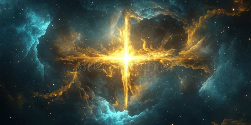 Stunning Cosmic Explosion Resembling a Radiant Cross in Deep Space ...