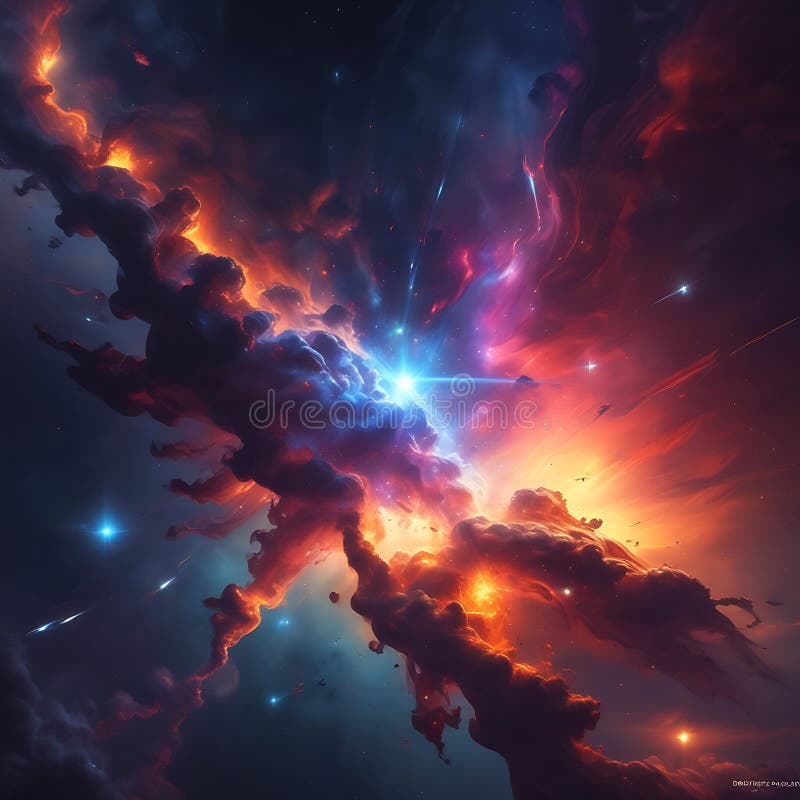 Stunning Cosmic Image Featuring a Vibrant Explosion of Colors and ...