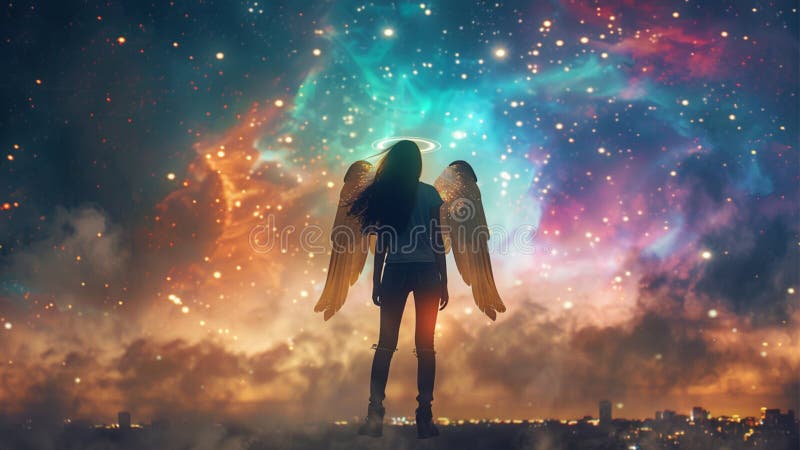 Beautiful Contemporary Angel City Girl in a Modern Metropolis in a ...