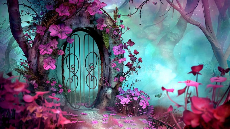 Fantasy Fairytale Secret Portal Gate To Another Dimension Covered in ...