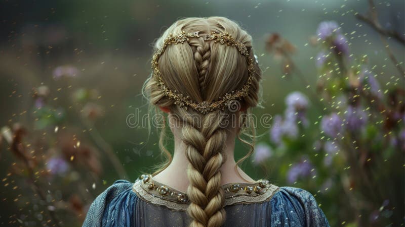 Beautiful Viking, Norse, Celtic Royal Princess Stock Illustration ...