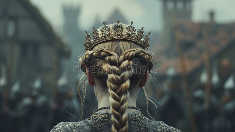 Beautiful Viking, Norse, Celtic Royal Princess Stock Illustration ...